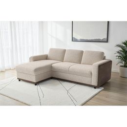 Sit & More sit&more Ecksofa &raquo;Cordoba&laquo; wahlweise mit Schlaffunktion und Bettkasten oder Stauraum 100% Polyester B/H/T: 236cm x 85cm x 161cm, Chenille, Recamiere 