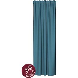 HOMING Vorhang &raquo;Allen&laquo; verdeckte Schlaufen 1 Stk. tlg. blickdicht, Akustik, L&auml;rmschutz, Wohn-, Schlaf-, Kinderzimmer, Thermo blau Polyester 245cm, 