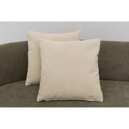 OTTO home Dekokissen &raquo;Salltum&laquo; Dekokissen mit F&uuml;llung, Sofakissen 2er Set 40x40cm beige Polyester B/L: 40cm, 2 Stk.