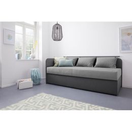 Maintal Polsterliege &raquo;Diana&laquo; grau Liegeh&ouml;he 55cm, Liegefl&auml;che B/L: 83cm x 200cm, kein H&auml;rtegrad, 5-Zonen-Komfortpolsterung