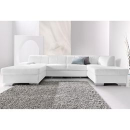 DOMO collection Wohnlandschaft &raquo;Star, zeitloses und elegantes Design, viel Platz, Breite 304cm, U-Form&laquo; fester Sitzkomfort, wahlweise mit Bettfunktion