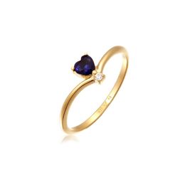 Elli DIAMONDS Ring 925 Sterling Silber in Gold | Gr.: 58