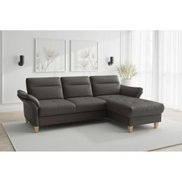 Sit & More sit&more Ecksofa &raquo;Pamela L-Form, Leder, B: 218 und 230 cm&laquo; optional Armteilverstellung, Schlaffunktion & Bettkasten B/H/T: 230cm x 90cm x 164cm, 
