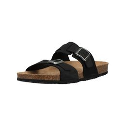 Geox Herren Pantolette "Geox Pantoletten Nubukleder", Gr. 40, schwarz, Nubukleder, Schuhe
