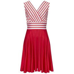 Lascana Sommerkleid in wei&szlig;-rot gestreift | Gr.: 42