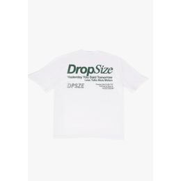 DROPSIZE Herren T-Shirt "Dropsize HEAVY OVERSIZE YESTERDAY T-SHIRT", wei&szlig;, Gr. L, bedruckt, 100% Baumwolle, Shirts