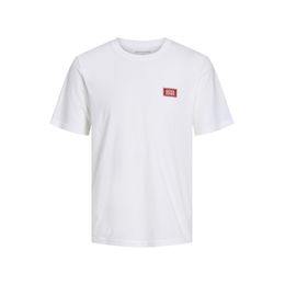 Jack & Jones Jack & Jones T-Shirt 'JJRush' Herren Gr&ouml;&szlig;e L dunkelrot / wei&szlig;