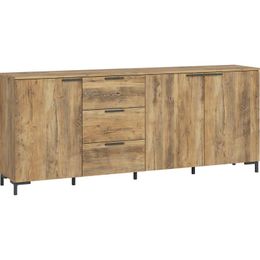Home Affaire Kommode &raquo;Alternative&laquo; Breite 201 cm Holzwerkstoff B/H/T: 200,5cm x 83,5cm x 40cm, 3 Stk., 3 Stk.