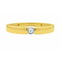 Adelia&acute;s ADELIA ́S Damen Solit&auml;rring "Solit&auml;rring 585 Gold ( 14K ) mit Zirkonia", 52, Goldgold, Gold, Fingerringe, Goldring Diamant