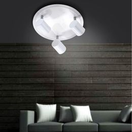 JUST LIGHT Deckenleuchte &raquo;TARIK&laquo; GU10 1 Stk. Warmwei&szlig; LED wei&szlig; 3, &Oslash; 29cm H: 14,5cm, 1 Stk.