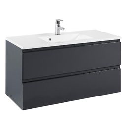 Welltime Waschtisch &raquo;Cardiff&laquo; Breite 100 cm grau B/H/T: 100cm x 56cm x 47cm