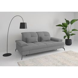 Sit & More sit&more 2,5-Sitzer &raquo;Amica, inkl. Sitztiefenverstellung und Armteilverstellung&laquo; wahlweise mit Kopfteilverstellung und Schlaffunktion grau 100% 