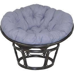 Home Affaire Relaxsessel Handgeflochten schwarz Polyester, B/H/T: 100cm x 60cm x 100cm