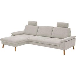 Die PlanBar Ecksofa &raquo;PP-LA24075 L-Form, Breite 286 cm&laquo; opt. mit Kopfst&uuml;tzen, Schlaffunktion, mot. Ottomane, Sitztiefenverst. 100% recyceltes Polyester