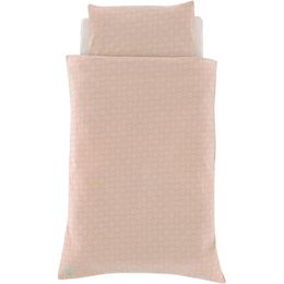 Tr&auml;umeland Babybettw&auml;sche &raquo;Jersey Kuschelhase&laquo; 2 Stk. mit Allover-Print beige Jersey, Obermaterial: 100% Baumwolle B/L: 100cm x 135cm, 1 Stk., 1 Stk., Jersey, B/