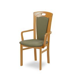 Home Affaire Esszimmerstuhl &raquo;FERDI, Armlehnstuhl, Made in Italy, Massivholz&laquo; () 1 Stk.Bezug Feinstruktur (wasser-und fleckabweisend) oder Struktur 