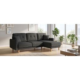 OTTO home Ecksofa &raquo;TRIPLO optionale Schlafsofa mit Bettkasten, Ma&szlig;e B/T/H: 234/164/89 cm&laquo; L-Form wahlweise mit Bettfunktion - Liegefl&auml;che 132x210 cm 