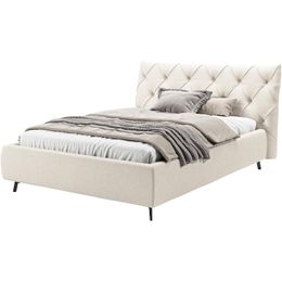 Home Affaire Polsterbett &raquo;Elloree, in 4 Breiten bis 200cm, auch in Leder&laquo; Kopfteilh&ouml;he 105 cm, belastbar bis 280 kg, auch in &Uuml;berl&auml;nge 220cm beige 96%