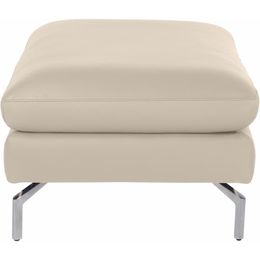 Calia italia Hocker &raquo;Dave mit edlem Metallfu&szlig;, B/T 95/68cm&laquo; grau B/H/T: 95cm x 42cm x 68cm, Leder BULL