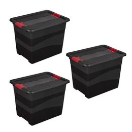 keeeper Transportbeh&auml;lter &raquo;eckhart, 3er Set Transporbox, 24 L, 39,5 x 29,5 x 30 cm&laquo; 29,5 cm breit 30 cm hoch 39,5 cm lang Set, 3 Stk. tlg. seitl. 