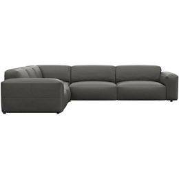 FLEXLUX Ecksofa &raquo;Lucera, super bequem durch hochwertigen Sitzaufbau mit Kaltschaum&laquo; modern & anschmiegsam, L-Form, Designsofa grau 100% Echteder B/H/T