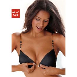 Lascana Damen Push-up-BH "B&uuml;gel-BH, Dirndl-BH", Gr. 75, schwarz, Spitze, Obermaterial: 60% Polyamid, 35% Polyester, 5% Elasthan, BHs, mit