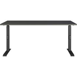 Germania Schreibtisch &raquo;Mailand, mechanisch h&ouml;henverstellbar,&laquo; in Breitenvariante 120-180 cm, Made in Germany grau B/H/T: 160cm x 91cm x 80cm