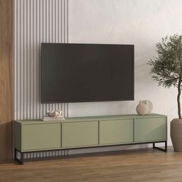 OTTO home Lowboard &raquo;Loft, Breite 208,5 cm, TV-Board mit 4 Klappen, Metallkufen&laquo; TV-Kommode mit viel Stauraum, push-to-open-Funktion Holzwerkstoff, 