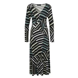 Aniston SELECTED Midikleid in schwarz-wei&szlig;-lindgr&uuml;n-seegr&uuml;n | Gr.: 42