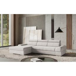 Sit & More sit&more Ecksofa &raquo;Broadway L-Form&laquo; inklusive Kopfteilverstellung, wahlweise mit Schlaffunktion grau 90% Polyester, 10% Polyamid B/H/T: 284cm x 79cm x 