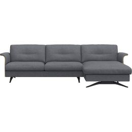 FLEXLUX Ecksofa &raquo;Glow, super bequem durch hochwertigem Sitzaufbau mit Federkern, L-Form&laquo; Modernes skandinavisches Design blau 62% Polyester/17%