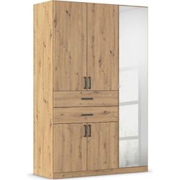 Rauch Dreht&uuml;renschrank &raquo;Maika&laquo; mit Spiegel, 2 Schubladen, in verschiedenen Breiten, H&ouml;hen und Farben braun Holzwerkstoff B/H/T: 136cm x 210cm x 54cm