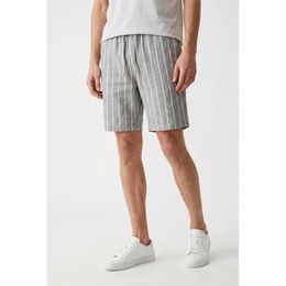 Jack & Jones Jack & Jones Herren Bermudas &raquo;JPSTJAIDEN SUMMER LINEN BLEND STRIPE REG&laquo; mit elastischem Bund grau S, N-Gr
