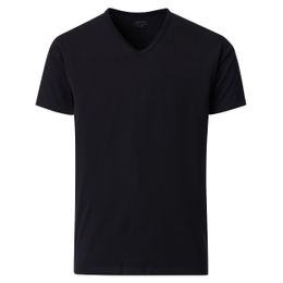 Venti Herren T-Shirt "Venti T-Shirt Doppelpack uni", schwarz, Gr. S, 95% Baumwolle, 5% Elasthan, Shirts