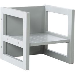 Roba Kinderhocker &raquo;grau&laquo; f&uuml;r Kinder mit 3 verschiedenen Sitzh&ouml;hen; auch als Tisch verwendbar grau B/H/T: 30cm x 30cm x 30cm