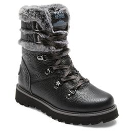 Roxy Damen Winterboots "BRANDI III BOOT", Gr. 36, schwarz, Leder, Textil, Schuhe, Snowboots, Winterstiefel, Winterschuhe, gef&uuml;ttert