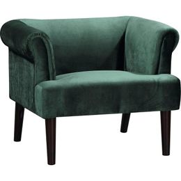 ATLANTIC HOME COLLECTION OTTO home Sessel &raquo;Charlie&laquo; Loungesessel mit Wellenunterfederung gr&uuml;n Samtvelours (100% Polyester) Samtvelours, B/H/T: 86cm x 70cm x 74cm