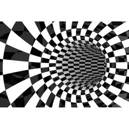 papermoon Fototapete &raquo;Gekacheltes abstraktes Schwarzweiss&laquo; bunt Vlies B/L: 3m x 2,2m, Rollen: 1