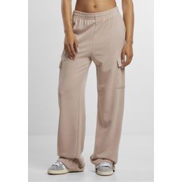 Urban Classics Damen Jogginghose "Urban Classics Damen Ladies Baggy Light Terry Sweat Pants", beige, Gr. XL, unifarben, 70% Baumwolle, 30% Polyester,