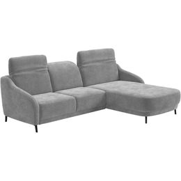 Sit & More sit&more Ecksofa &raquo;Blues L-Form&laquo; wahlweise mit Klapptisch und USB grau 95% Polyester 5% Polyamid B/H/T: 271cm x 93cm x 191cm, Struktur weich, Recamiere