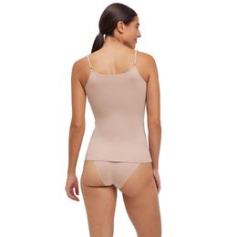 Falke Damen Spaghettitop "Daily Climate Control", Gr. XS, beige, Single Jersey, Obermaterial: 57% Baumwolle, 38% Viskose, 5% Elasthan, Tops, tiefer