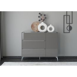 set one by Musterring Sideboard &raquo;Reno&laquo; 1 Stk. tlg. Mit Winkelfu&szlig; in diversen Farben, 109 cm H&ouml;he & Farbauswahl Glas, Holzwerkstoff B/H/T: 137cm x 