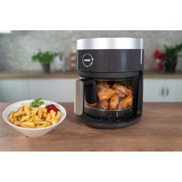 Unold Elektro Hei&szlig;luftfritteuse &raquo;GLAS 58695&laquo; 1200 W schwarz Einheitsgr&ouml;&szlig;e Hei&szlig;luftfritteuse