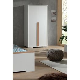 Vipack Kleiderschrank &raquo;London&laquo; Made in Europe, mit Melamin-Oberfl&auml;che und Soft-Close wei&szlig; Holzwerkstoff B/H/T: 98,5cm x 195,2cm x 56cm, T&uuml;ren: 2 Stk.