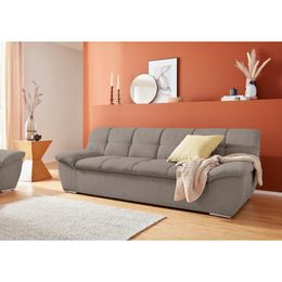 DOMO collection 3-Sitzer &raquo;Lagoa, moderne Sitzheftung, bequem und komfortabel&laquo; frei im Raum stellbar, in gro&szlig;er Farbauswahl braun B/H/T: 232cm x 76cm x