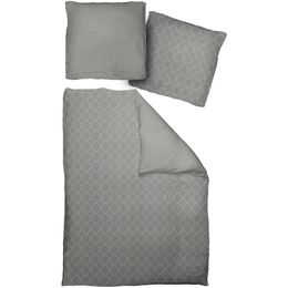 Adam Wendebettw&auml;sche &raquo;Indian Cortezada light&laquo; 2 Stk. aus 100 % Bio-Baumwolle, 2 teilig - Bettw&auml;sche Set grau Renforc&eacute;, Obermaterial: 100% Baumwolle B/L: 