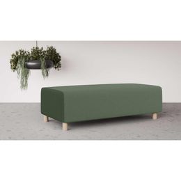 OTTO home Polsterhocker &raquo;Suyala&laquo; gr&uuml;n 100% Polyester B/H/T: 153cm x 46cm x 66cm, Struktur