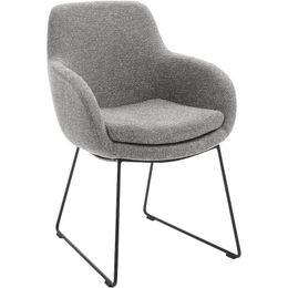 Musterring Esszimmerstuhl &raquo;Tavia&laquo; (Set) 2 Stk. grau B/H/T: 62cm x 86cm x 66cm, 2 Stk., Chenille, Kufengestell
