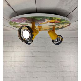 Niermann Deckenstrahler &raquo;Strahler Dinos, Kinderlampe&laquo; GU10 1 Stk. 3 verstellbare Spots, Kinderzimmer bunt 3, &Oslash; 35cm H: 15cm, 1 Stk.