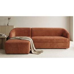 DOMO collection Ecksofa &raquo;Orbis, modernes, klares Design mit schmalen, abgerundeten Armlehnen&laquo; whlw. mit Bettfunktion u./o. Bettkasten, aus Luxus- 